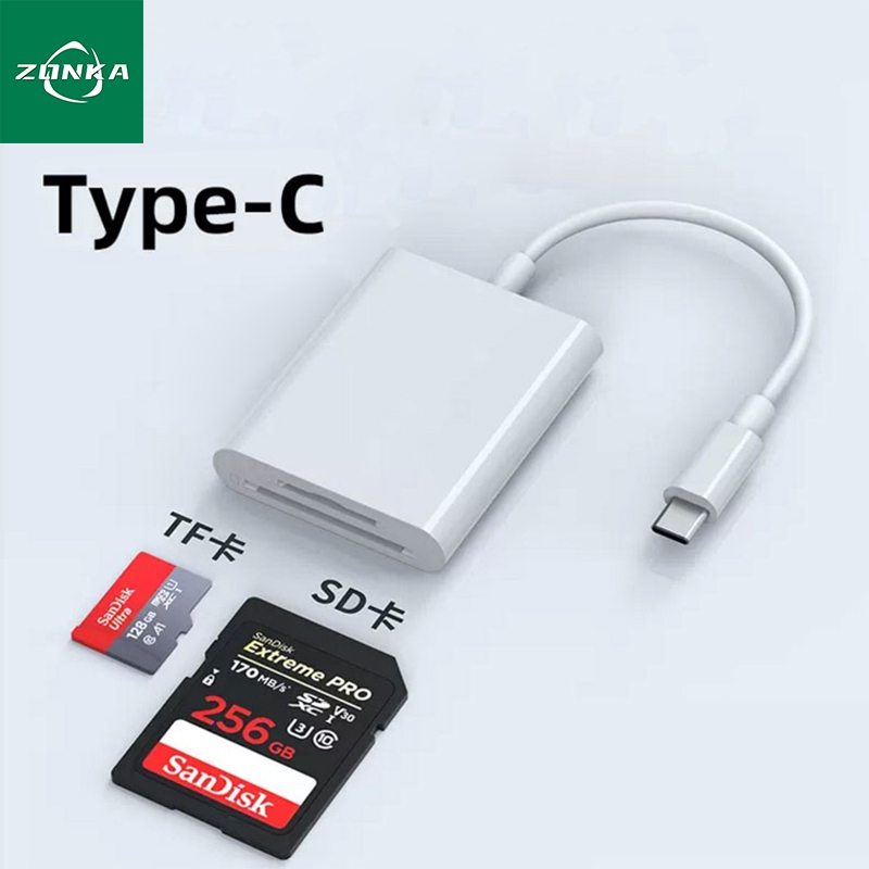 คุณได้รับ ของขวัญ 1 ชิ้น，สายซิลิโคนสำหรับมัดรวมสายชาร์จ，ZONKA Type-c to TF+SD ตัวอ่าน OTG sd ...