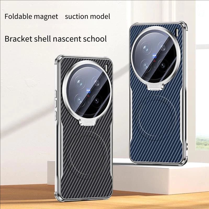 วงเล็บกล้องสําหรับVivo X200 Ultra X200s X100 X100S Pro Miniกรณีแม่เหล็กไร้สายชาร์จกรณีVivo X100 ...