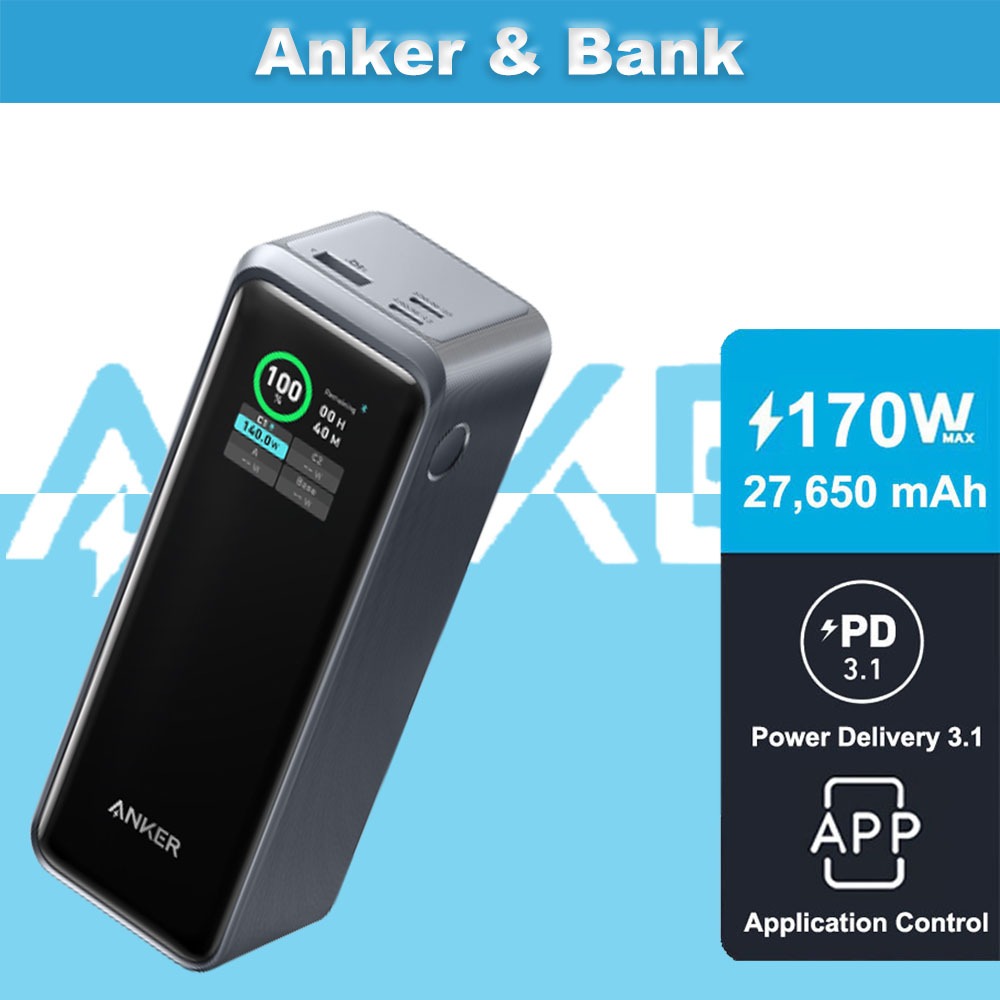 Anker Prime 27650mAh Power bank 3-Port 250W Portable Charger | Shopee Thailand