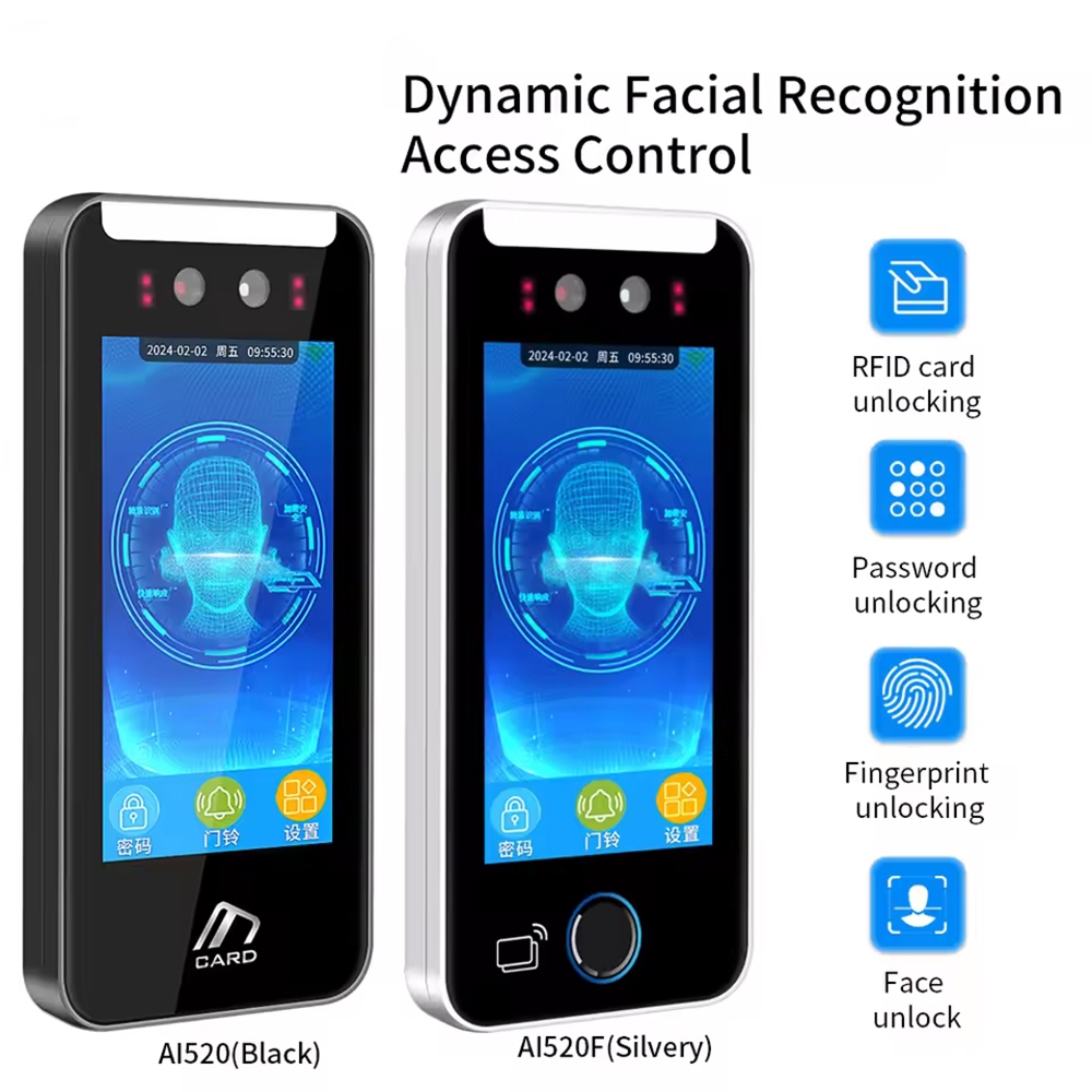 5 นิ้ว 5000user TCP/IP WIFI Dynamic Face Recognition Access Control Attendance Machine เครื่อง ...