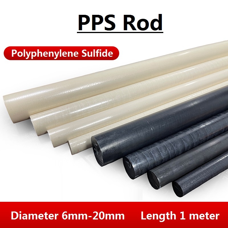 Pps Rod ทนอุณหภูมิสูง Polyphene Sulfide Round Rod เส้นผ่านศูนย์กลาง 6 ...