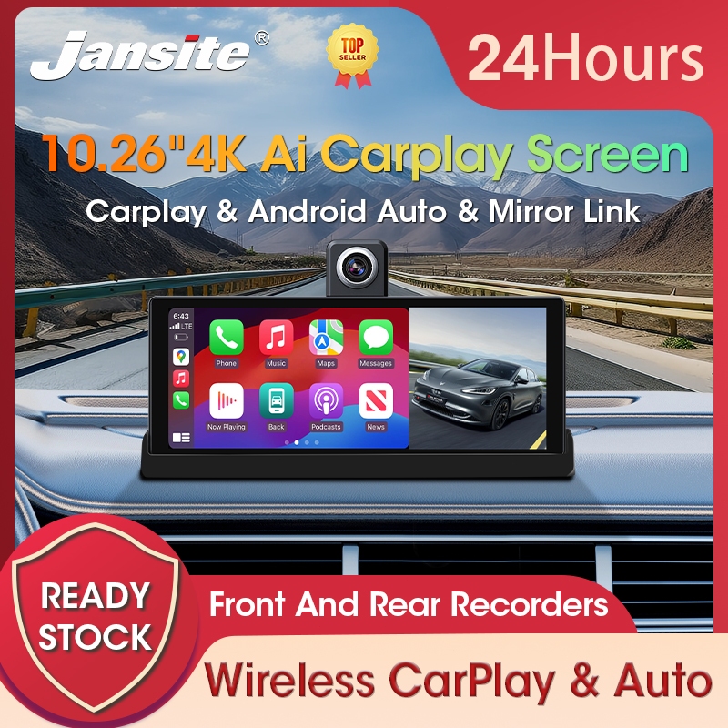 Jansite 10.26 Universal Dash Cam รถ DVR แบบพกพา Touch ไร้สาย Android ...