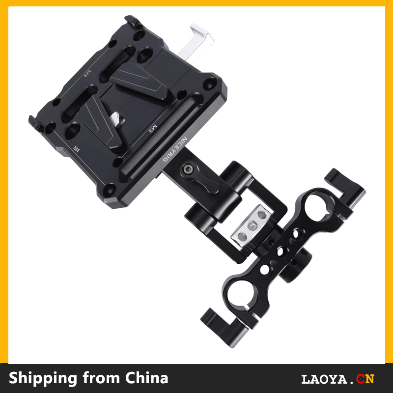 Niceyrig V-Mount V-Lock Battery Plate with 3/8 Arri Locating Adjustable ...