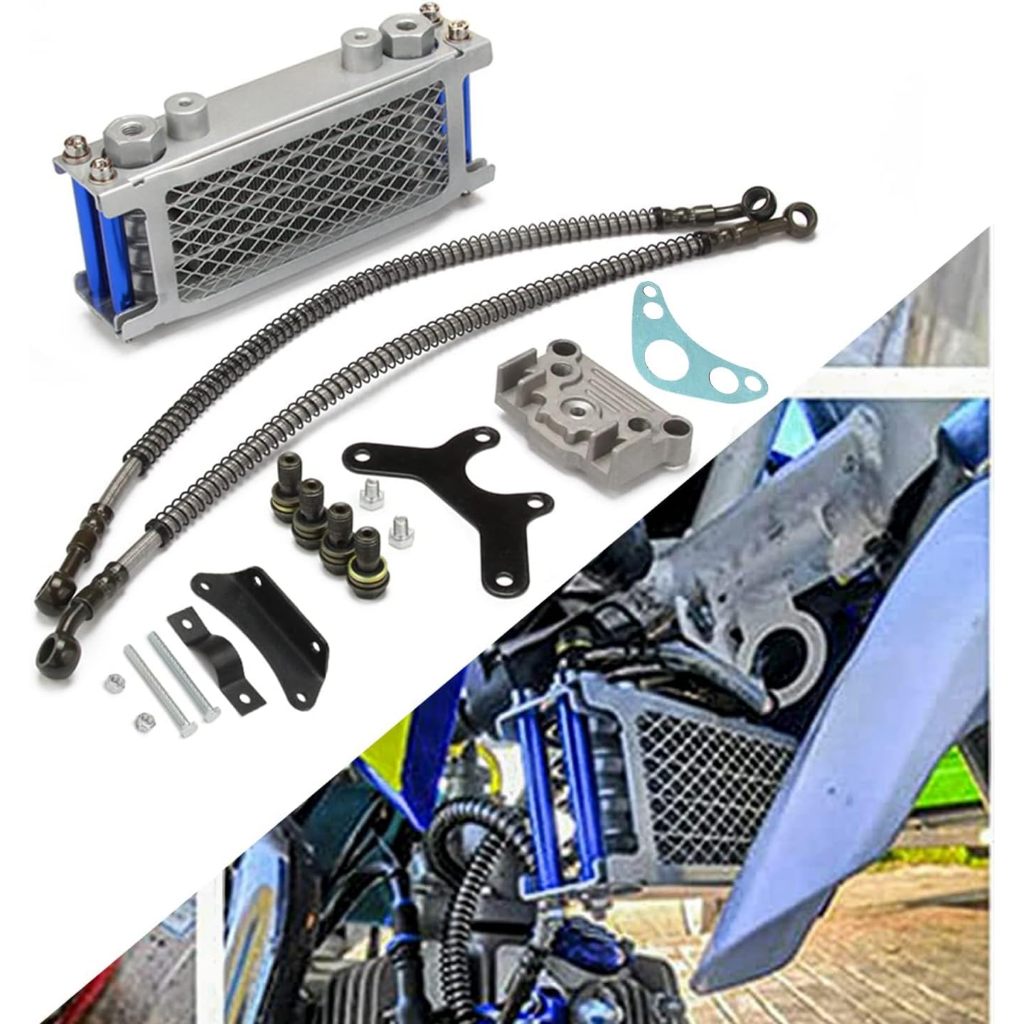 Motorcycle RED Oil Cooling Cooler Radiator For 50 -250 cc Accessories ...