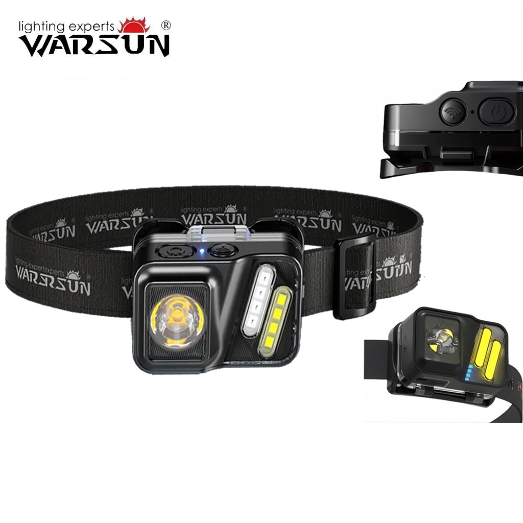 Warsun SN08 ไฟฉายคาดหัว LED ชาร์จผ่าน USB น้ำหนักเบา ปรับแสงได้ 8 ระดับ ...