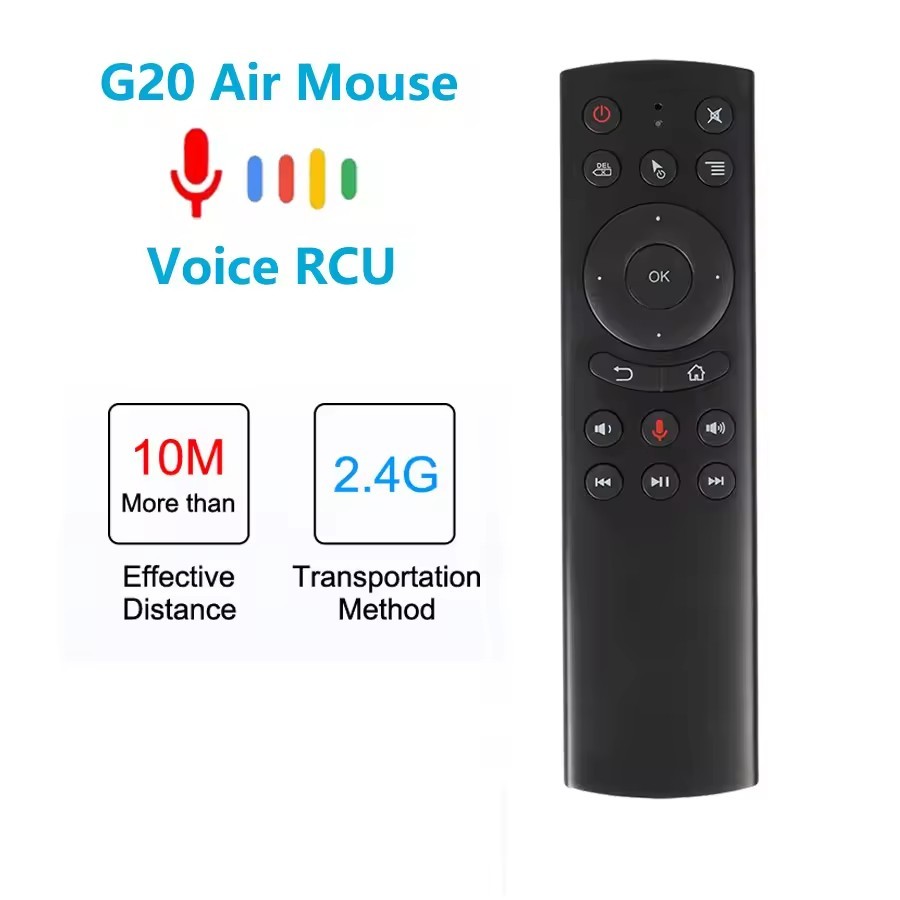 G20 Voice Remote เข้ากันได้กับคีย์บอร์ดไร้สาย 2.4G/เมาส์/กล่องทีวี H96 ...