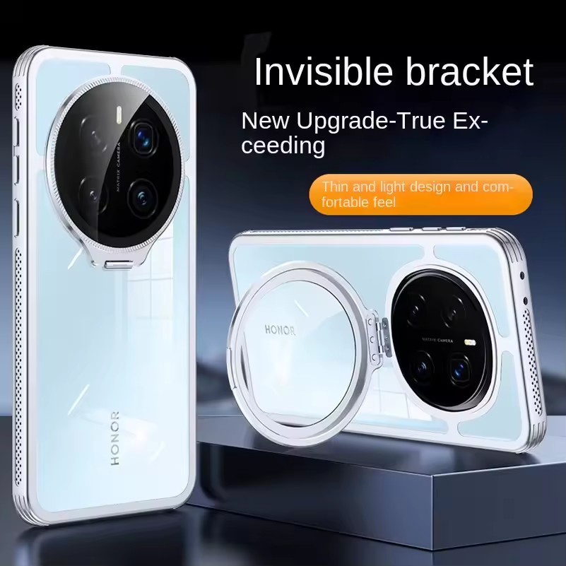 แหวนเลนส์โลหะที่มองไม่เห็นพร้อมตัวยึดกระจกฝาหลังโปร่งใสสําหรับ huawei mate 70 60 Pro plus pura ...
