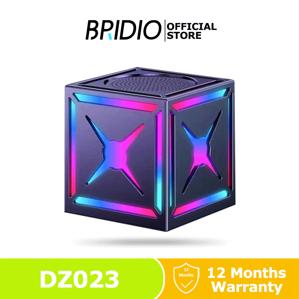 Bridio DZ023 ลำโพง บลูทูธพกพา 3D เซอร์ราวด์ สไตล์โรบอท LED เบสแน่น Mini ...