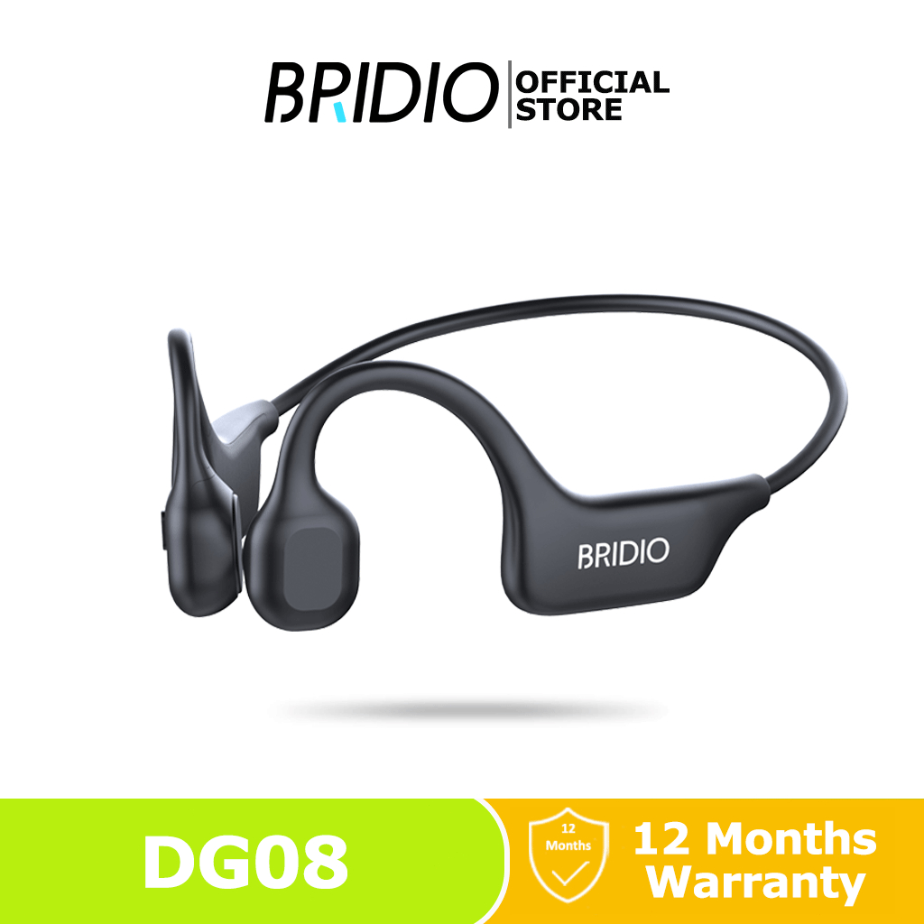 Bridio DG08 Bone Conduction หูฟังบลูทูธ 5.3 กันน้ํา หูฟังไร้สาย พร้อมไมโครโฟน ระบบ 100%แท้Bone ...
