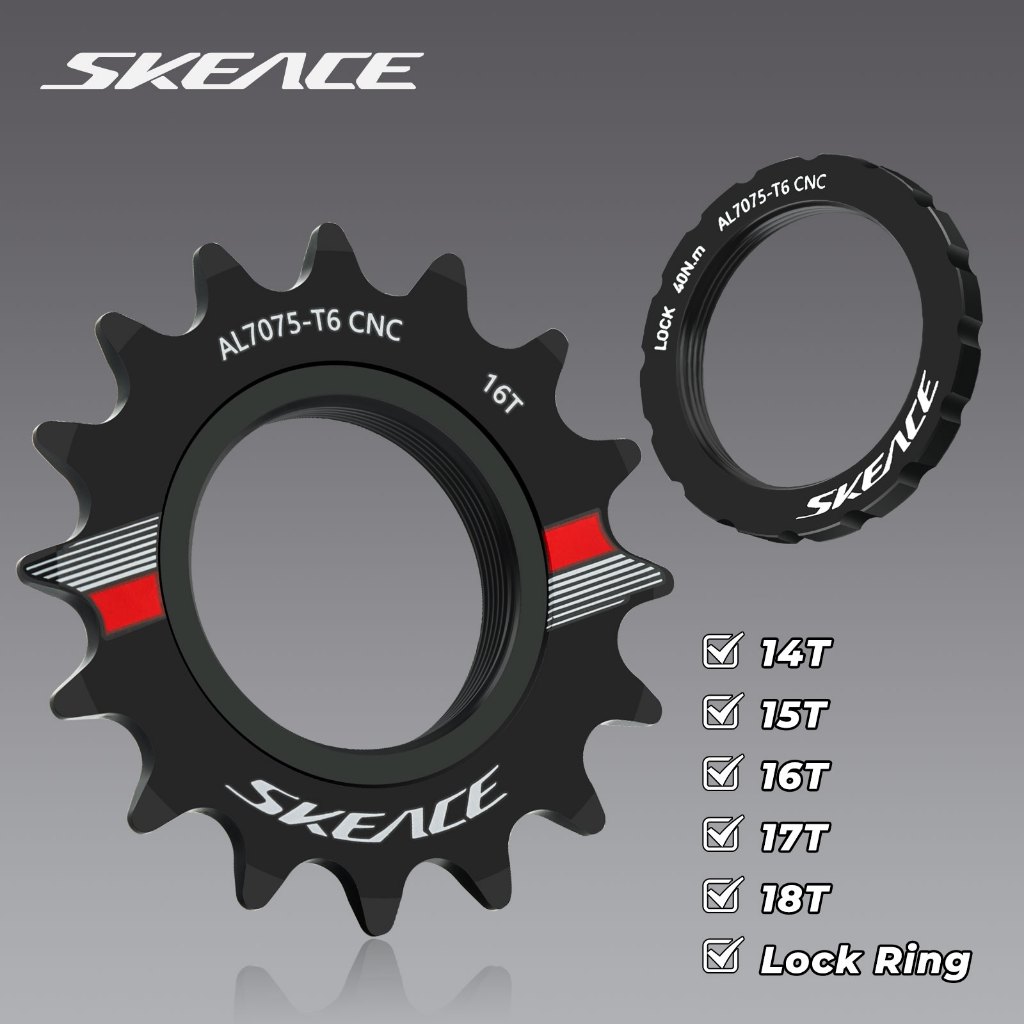 SKEACE เกียร์คงที่จักรยาน Freewheel 14T 15T 16T 17T 18T ความเร็วเดียว Fixie จักรยาน Cog ...