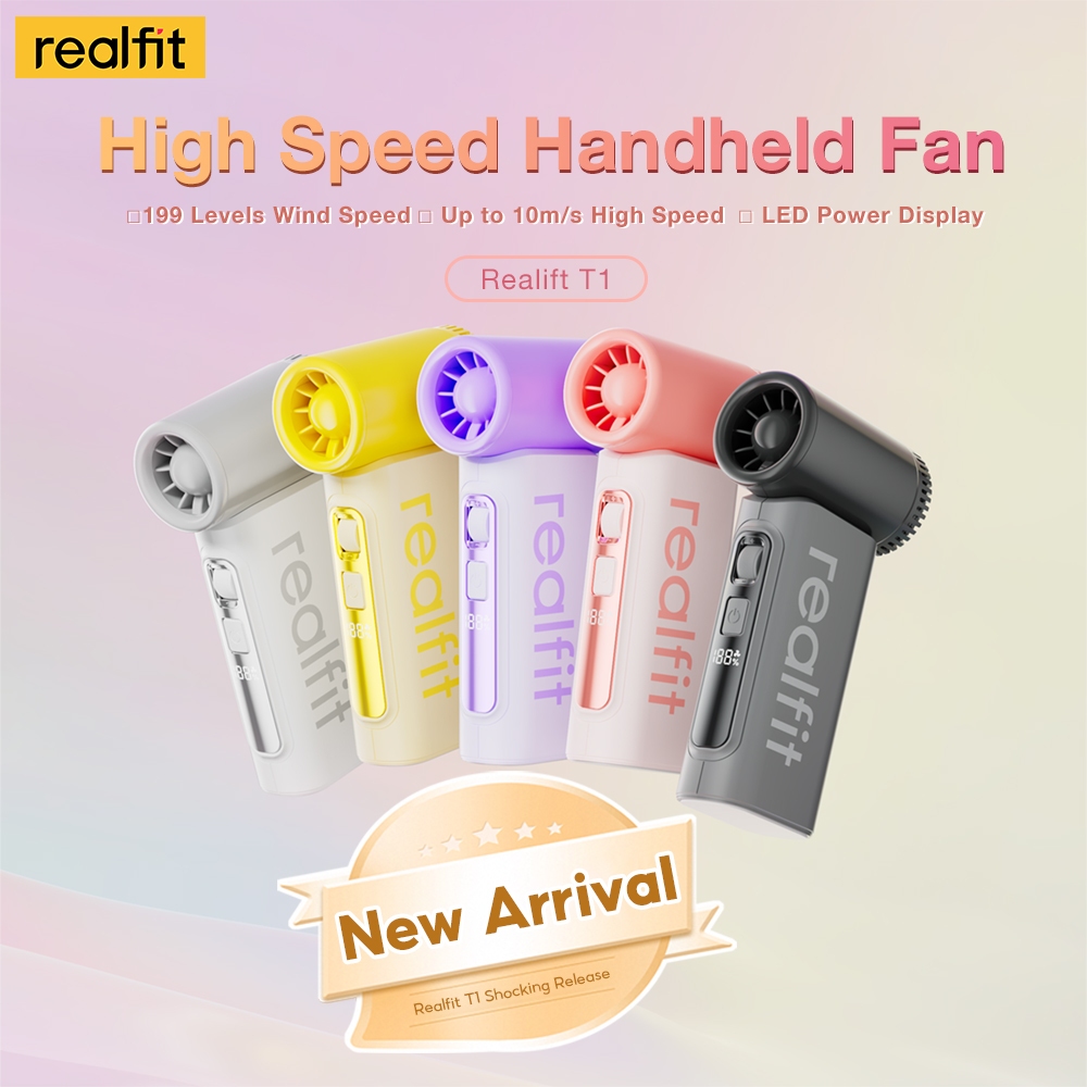 [มาใหม่] Realfit T1 พัดลมความเร็วสูงความเร็วลมได้ถึง 199 ระดับ เย็นได้เร็ว นาน 15 ชั่วโมง กล่อง ...