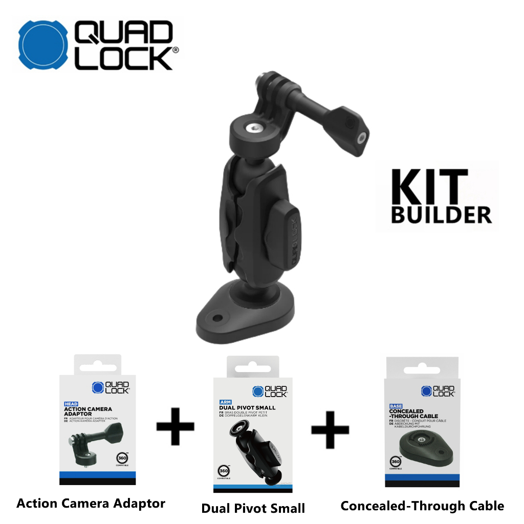 Quad Lock kit phone Mount 360 Base - ปกปิดแขนเล็ก - หัวหมุนคู่ - กล้อง ...