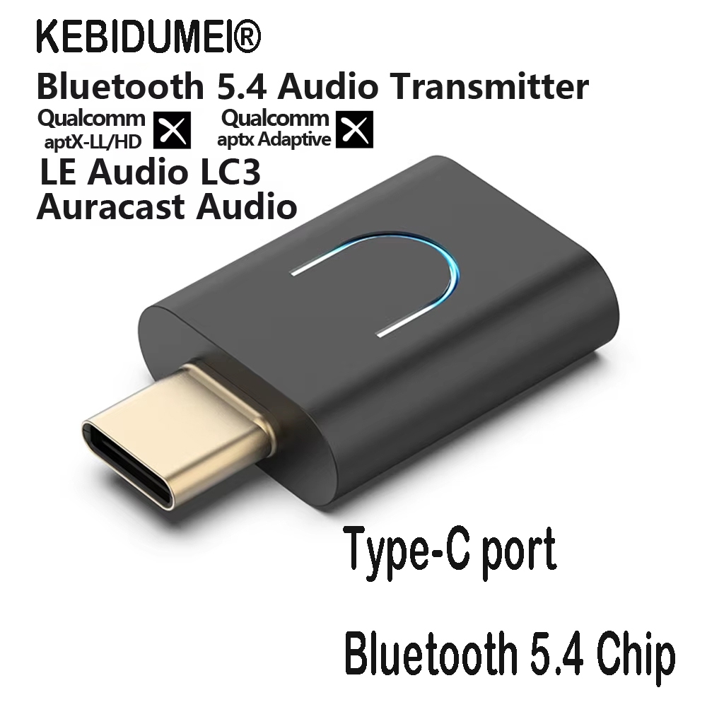 Le Audio LC3 บลูทูธ 5.4 เครื่องส่งสัญญาณเสียง aptX-LL/HD Type-c อะแดปเต ...