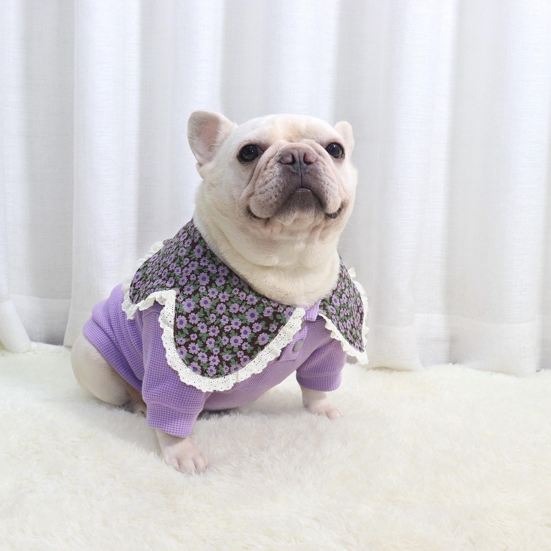 GOU-HOME เสื้อหมา สัตว์เลี้ยงสําหรับ French Bulldog ฤดูใบไม้ร่วงสไตล์ ...