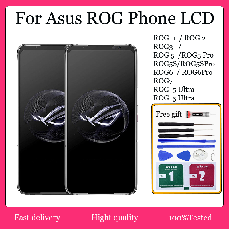 Original AMOLED LCD สําหรับ Asus ROG โทรศัพท์ 1 2 3 5 5S 5S Pro 5 Pro 6 ...