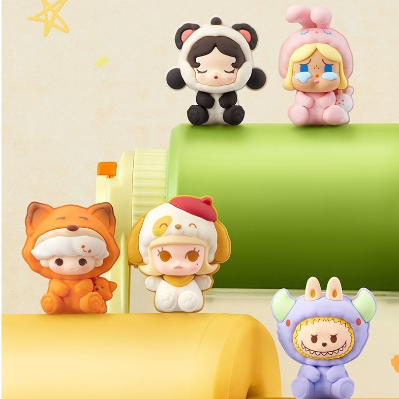 POPMART Bubble Cute Pajama Party Series ชุดหัวเข็มขัดตกแต่ง 4 ชิ้น ...
