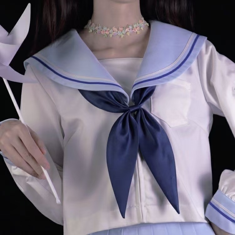 สาวริบบิ้นปลาทองปมผูกโบว์นักเรียนผ้าพันคอสามเหลี่ยม Tie เนคไท Choker สําหรับ JK เครื่องแบบ ...