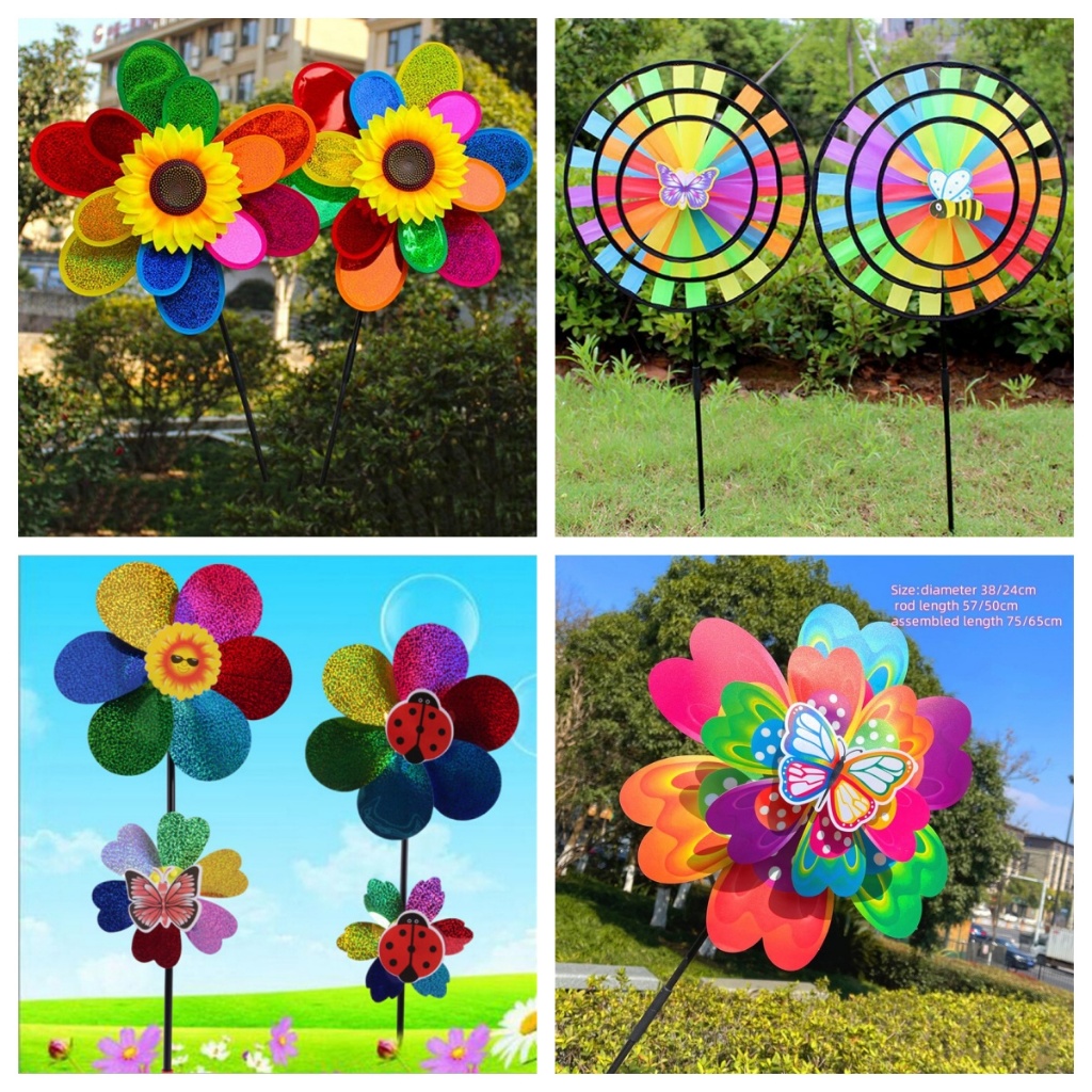 # Yujiang # 24 ซม. ไม้กังหันลมสวนลานปาร์ตี้กังหันลมกลางแจ้งเครื่องประดับของเล่นเด็ก . | Shopee ...