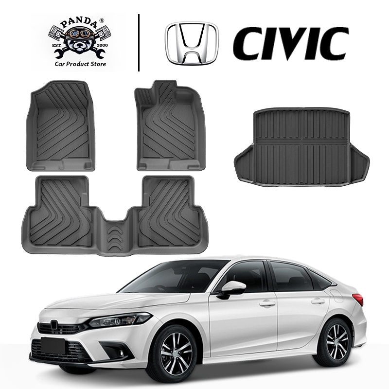 [Panda] พรมปูพื้นรถยนต์ HONDA CIVIC FE [2022-ปัจจุบัน] พรมรถยนต์ พรม ...