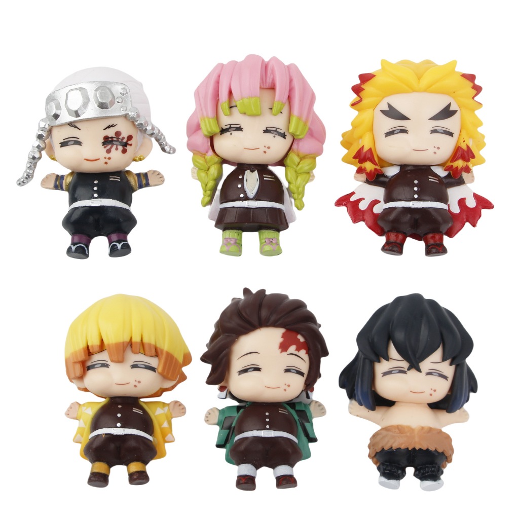 6 ชิ้น/เซ็ต Demon Slayer Full Eating Series รูป Inosuke Tanjirou Nezuko ...