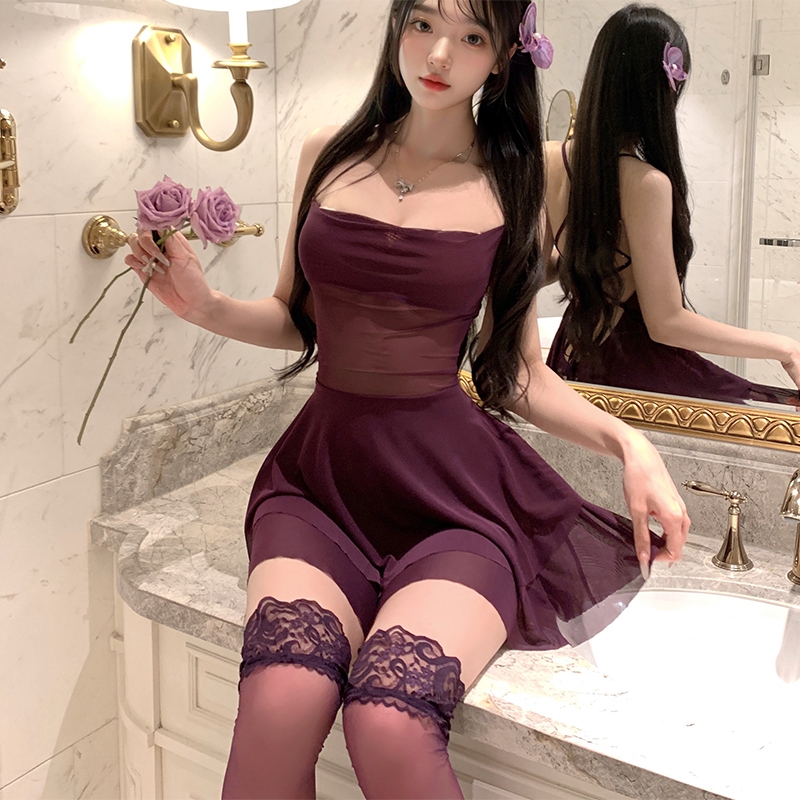 [Bebinca] มุมมองด้านหลังที่สวยงาม Nightdress ชุดชั้นในเซ็กซี่ชุดนอนเซ็กซี่ D1168 | Shopee Thailand