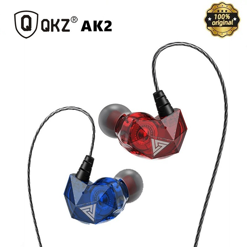 QKZ AK2 หูฟังกีฬาพร้อมไมโครโฟนในหู Diamond Fuelage หูฟัง 3.5 มม. ที่อุด ...