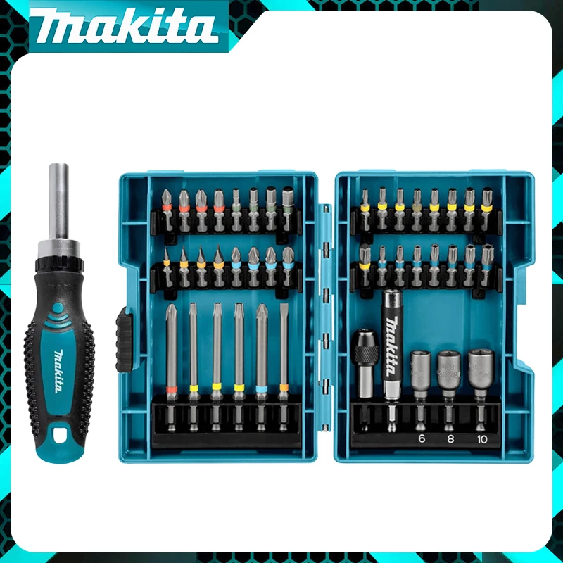 Makita E-25096 44 ชิ้น Bits ชุดสีเดิมวงล้อไขควงหัวไขควงหกเหลี่ยมแขน ...