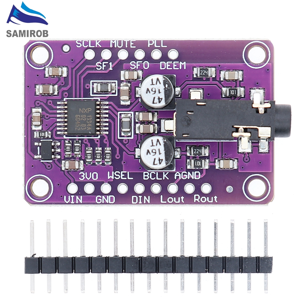 Samirob UDA1334A โมดูล DAC UDA1334 I2S DAC เสียงสเตอริโอถอดรหัสโมดูล ...