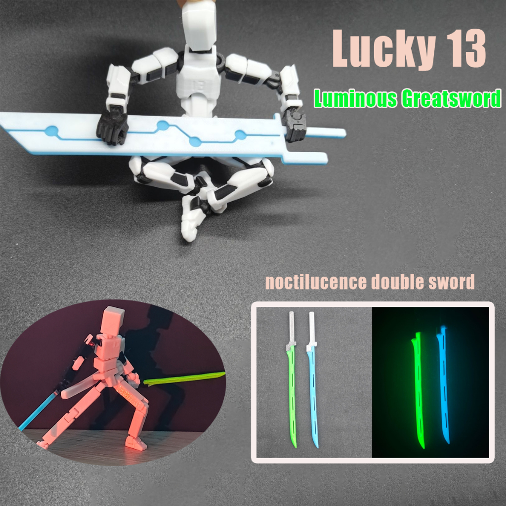 Luminous Greatsword 3D พิมพ์ Dummy Lucky 13 Action Figure,ของขวัญ DIY ...