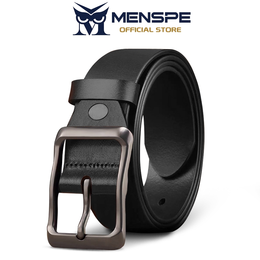 MENSPE แฟชั่น Retro Men Belt Smooth Second-layer Cowhide Belt เข็มขัด ...