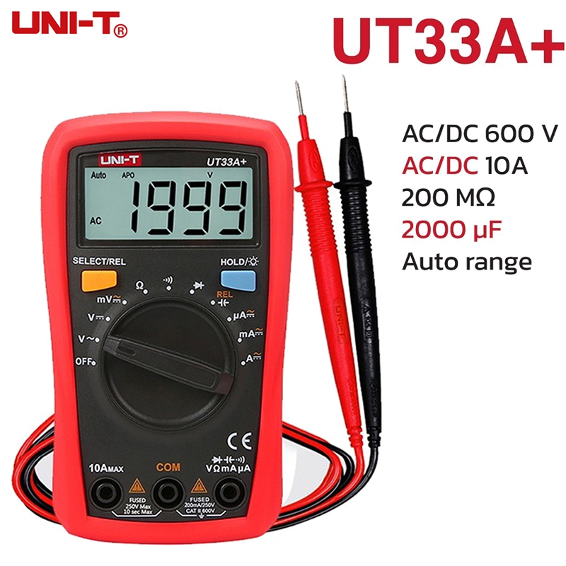 UNI-T 33A+ UT33D+ UT33C+ UT33B+ มัลติมิเตอร์ ดิจิตอล วัดไฟ AC DC คาปา มิเตอร์ โอห์ม Multimeter ...