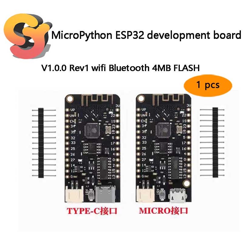 [สต๊อกพร้อม] บอร์ดพัฒนา MicroPython ESP32 1 ชิ้น V1.0.0 Rev1 wifi บลูทูธ 4MB FLASH | Shopee Thailand