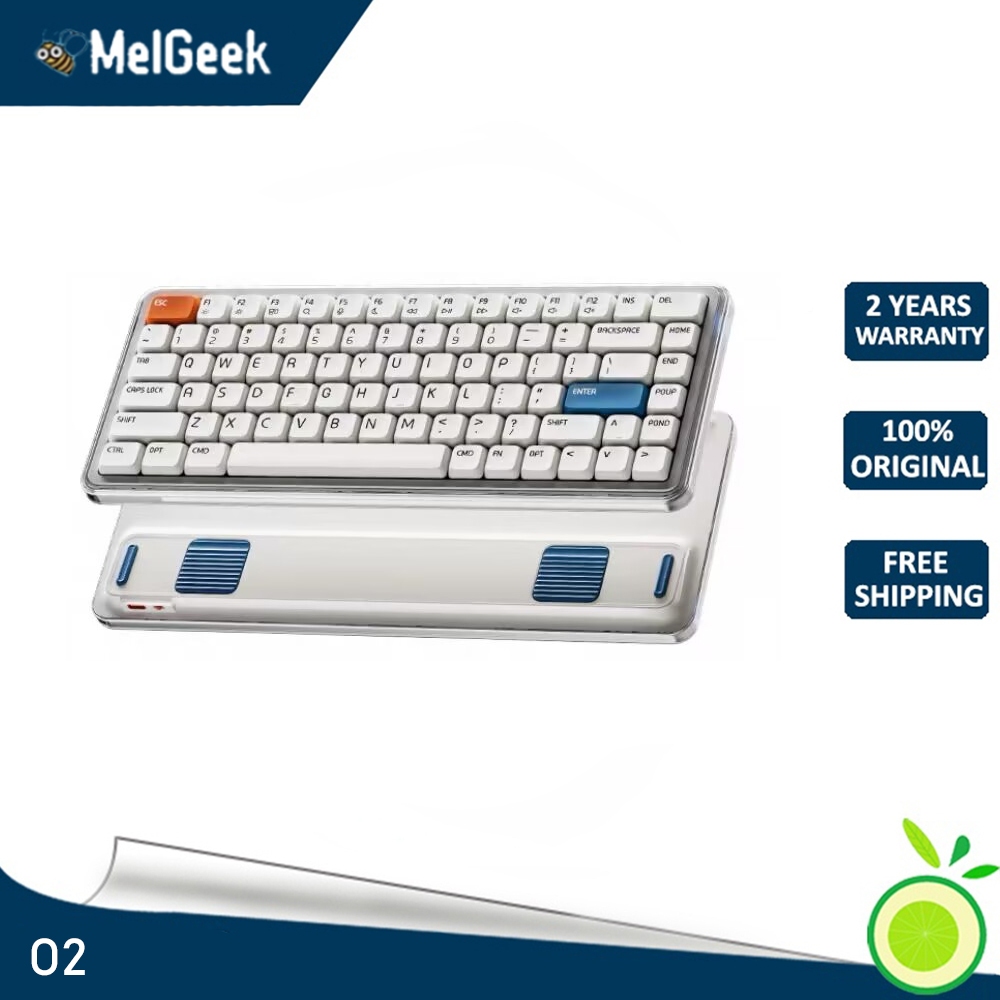 MelGeek O2 ไร้สายการตรวจจําลองที่สามคีย์บอร์ดแกนขนาดเล็กแบบกลไกสําหรับ ...