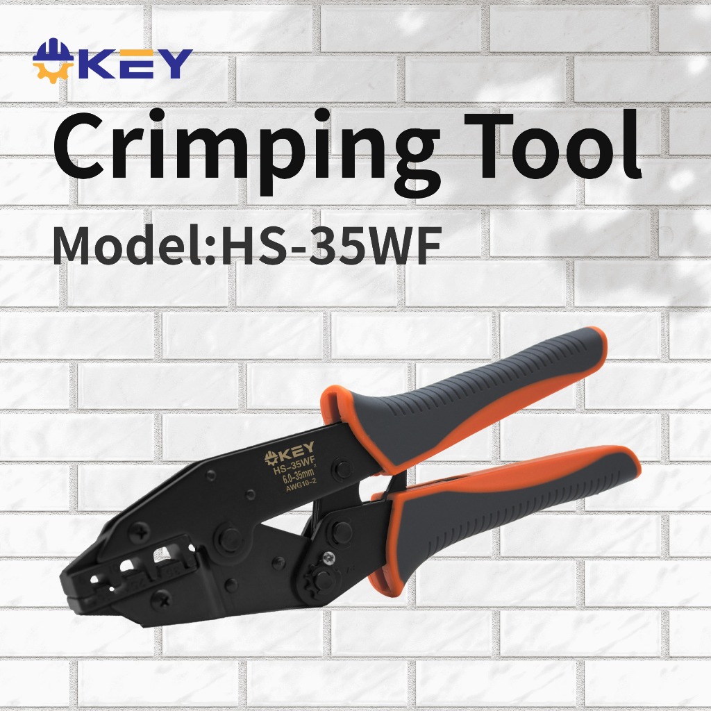 เครื่องมือรัดสายอุตสาหกรรม HS-35WF | 2-10 AWG Ratcheting Terminal ...
