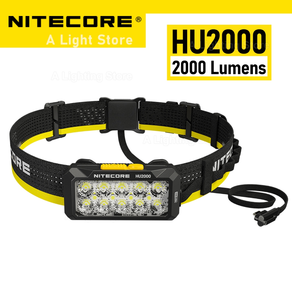 NITECORE HU2000 ไฟหน้า NiteLab UHE ไฟฉาย LED 2000 lumens flashlamp แสงค้นหาไฟหน้าทํางานแบบแยก ...