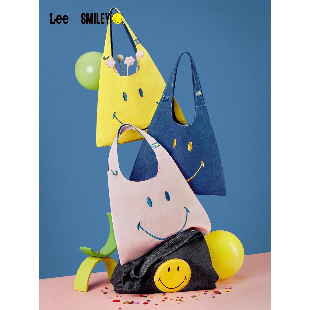 Lee x Smiley Official Co-Branded Smiley Face Tote Bag Large Capacity ...