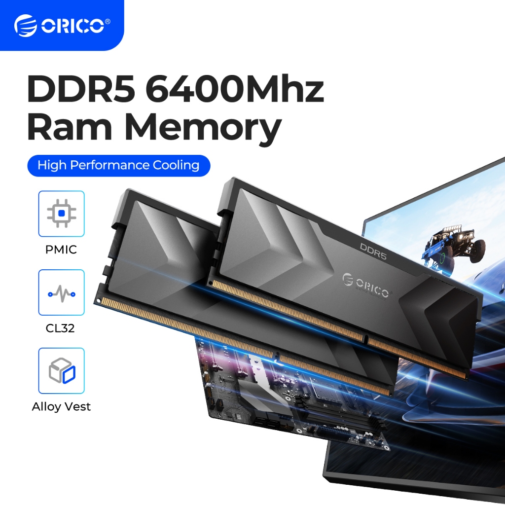 ORICO Raceline Racer DDR5 RAM 16GB 6000MHz 6400 MhH CL36, Overclocking ...