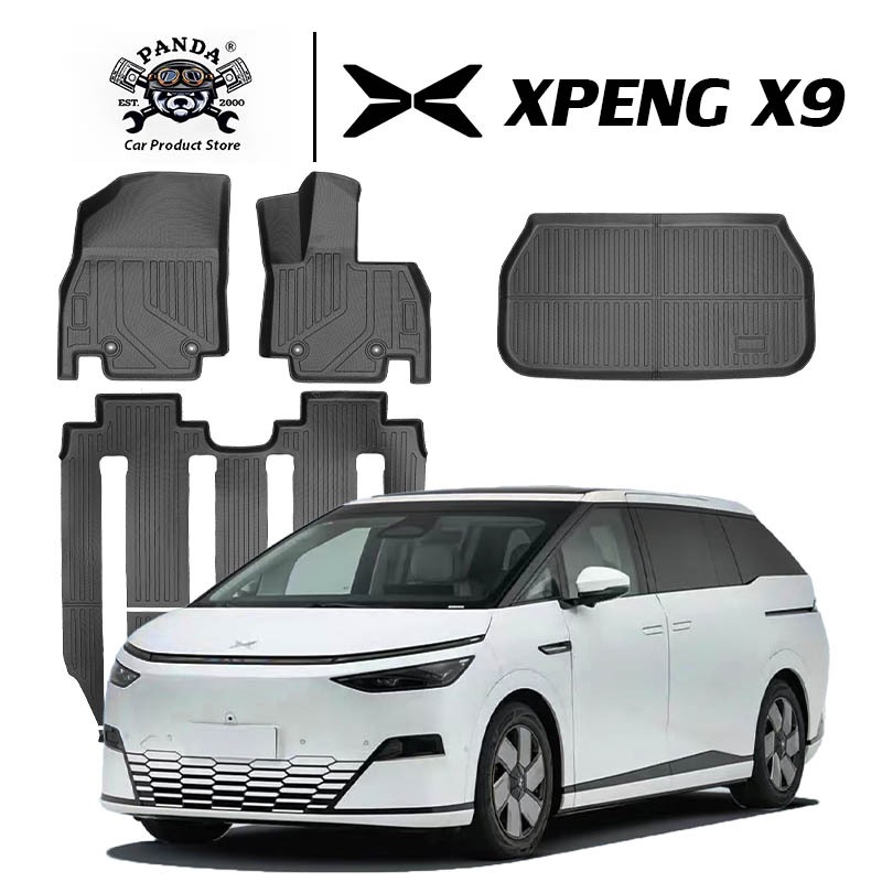 [Panda] พรมปูพื้นรถยนต์ XPENG X9 [2025-ปัจจุบัน] พรมรถยนต์ พรม วัสดุ TPE ที่เป็นมิตรต่อ ...