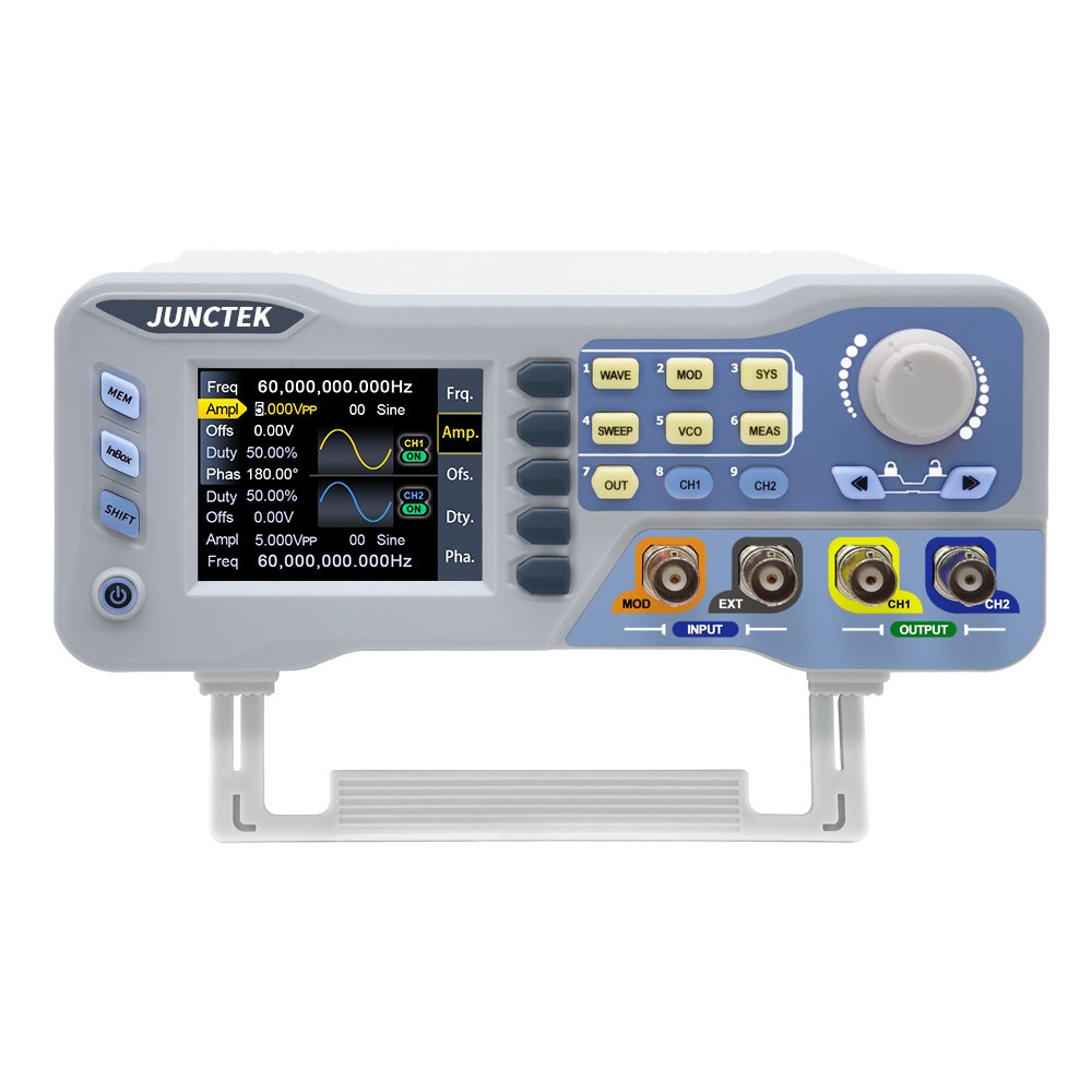 JUNCTEK 60Mhz 80Mhzฟังก์ชั่นArbitrary Waveform Generator Dual Channel ...