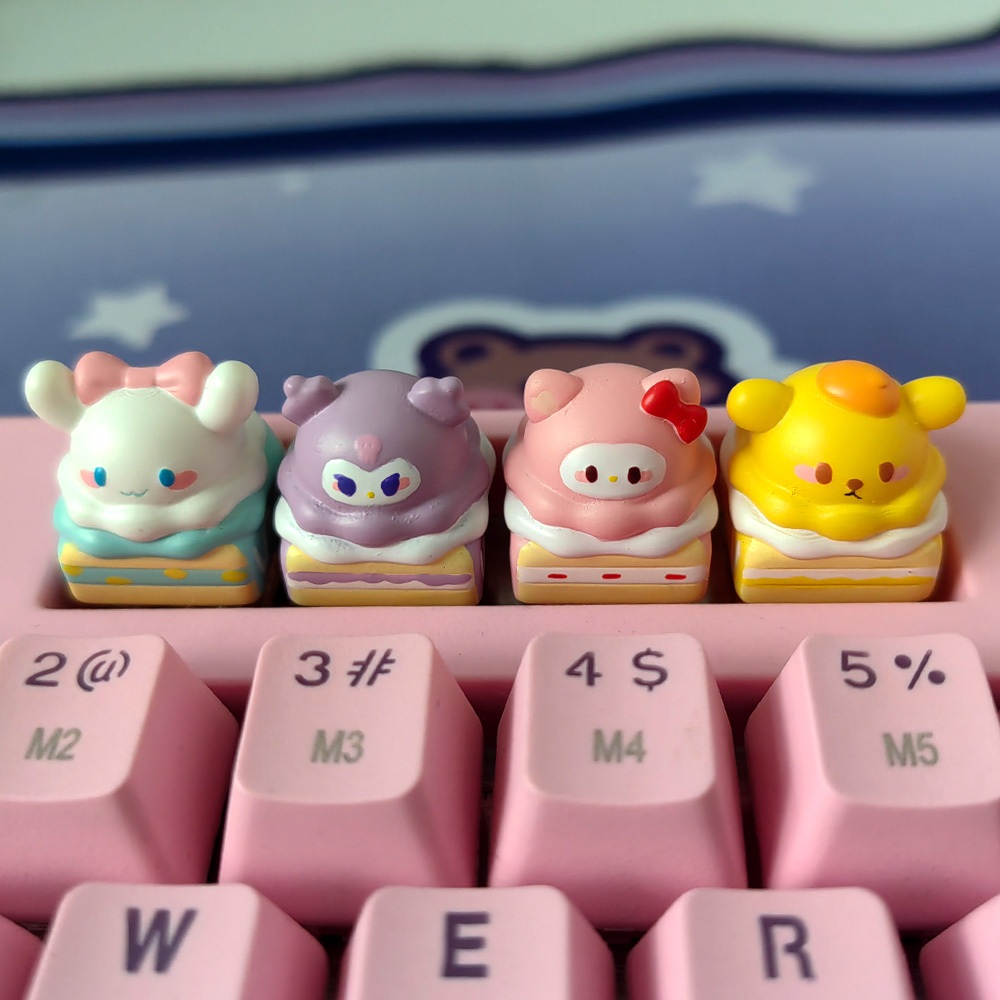 Sanrio Keycap Mechanical Keyboard ปุ่มเฉพาะ ESC การ์ตูนสาวน่ารักสีชมพู ...