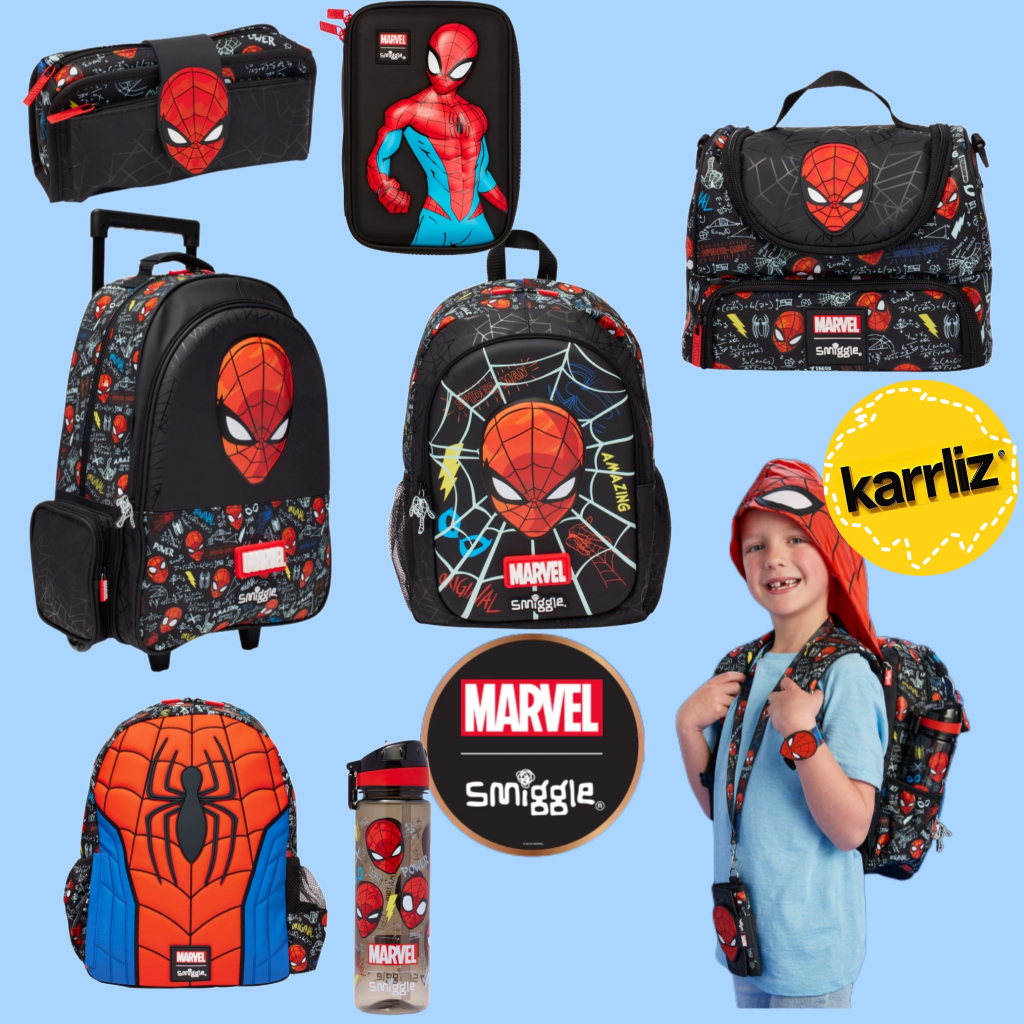 Smiggle Spider-Man Junior Character Hoodie Backpack | Shopee Thailand