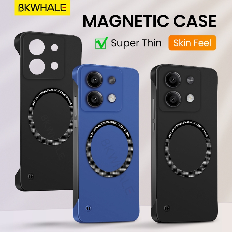 BKWHALE เคสโทรศัพท์แม่เหล็กสําหรับXiaomi Redmi Note13 Note14 Pro + 4G 5G Turbo3 Turbo4 K60 K70E ...