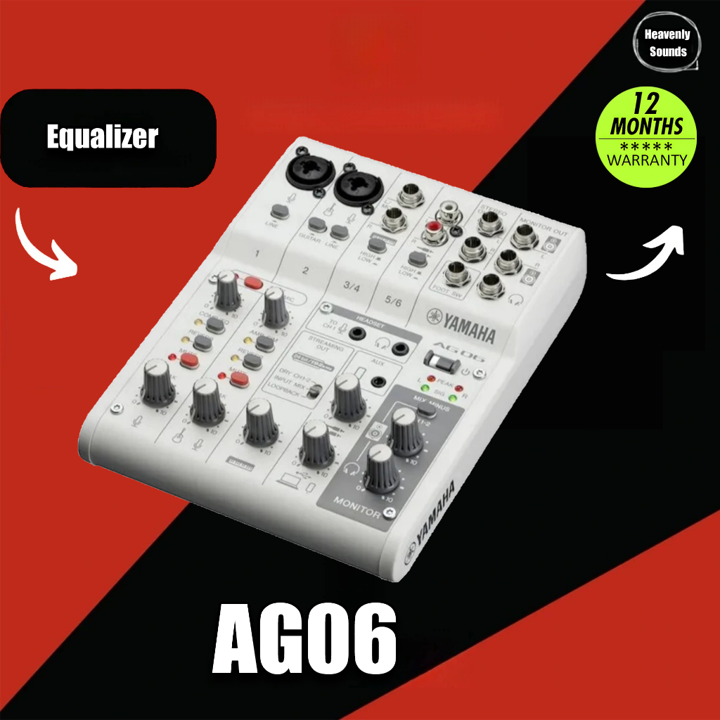 สถานีผสมจําลอง Yamaha AG06 สีขาว | Shopee Thailand