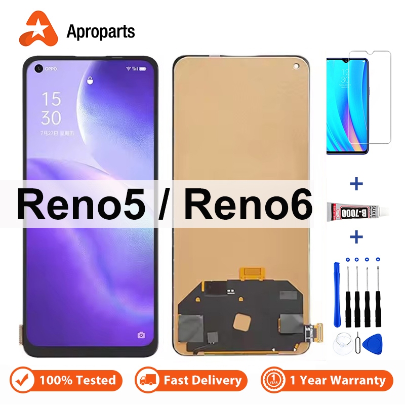 จอแสดงผลสําหรับ OPPO Reno5 Reno6 Reno 5 6 4G 5G CPH2159 CPH2145 CPH2251 ...