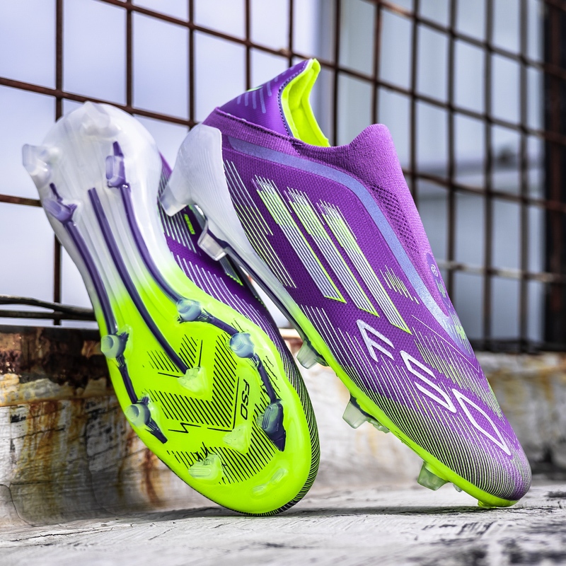 รองเท้าสตั๊ดผู้ชาย - รองเท้าฟุตบอล TF/FG แบบไม่มีเชือก Size35-45 ...