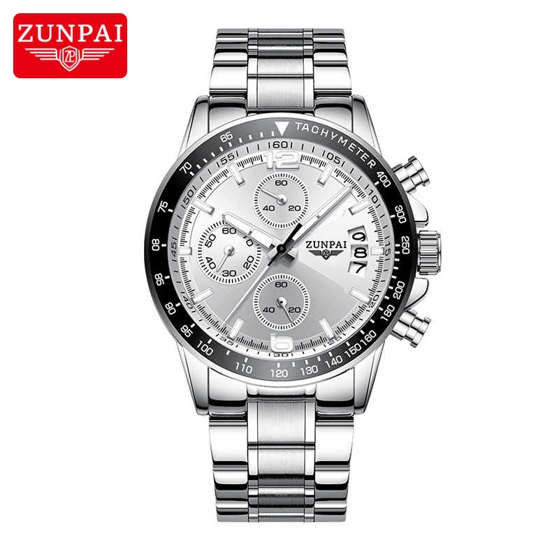 นาฬิกาสำหรับผู้ชาย ZUNPAI Original Men's Watch นาฬิกาข้อมือโครโนกราฟมัล ...