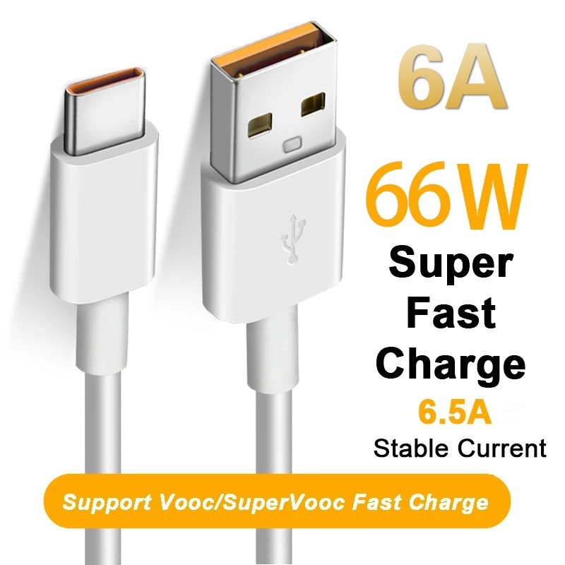 สายชาร์จเร็ว 66W 6A USB Type c แบบชาร์จเร็ว | Shopee Thailand