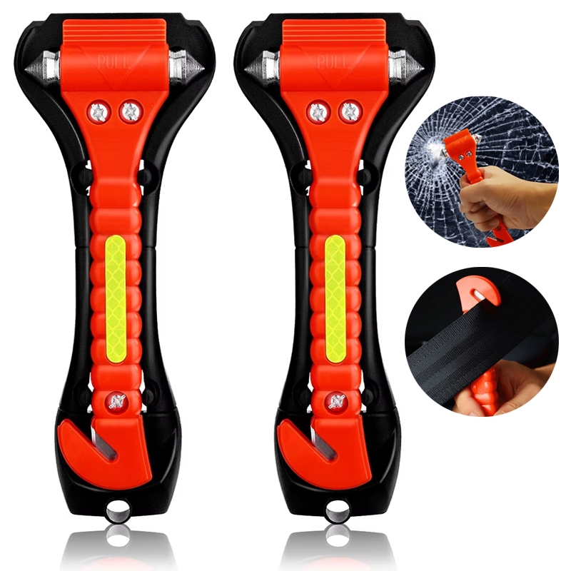 ค้อนนิรภัยในรถยนต์ เครื่องตัดเข็มขัดนิรภัยในรถยนต์ 2-in-1 Emergency ...