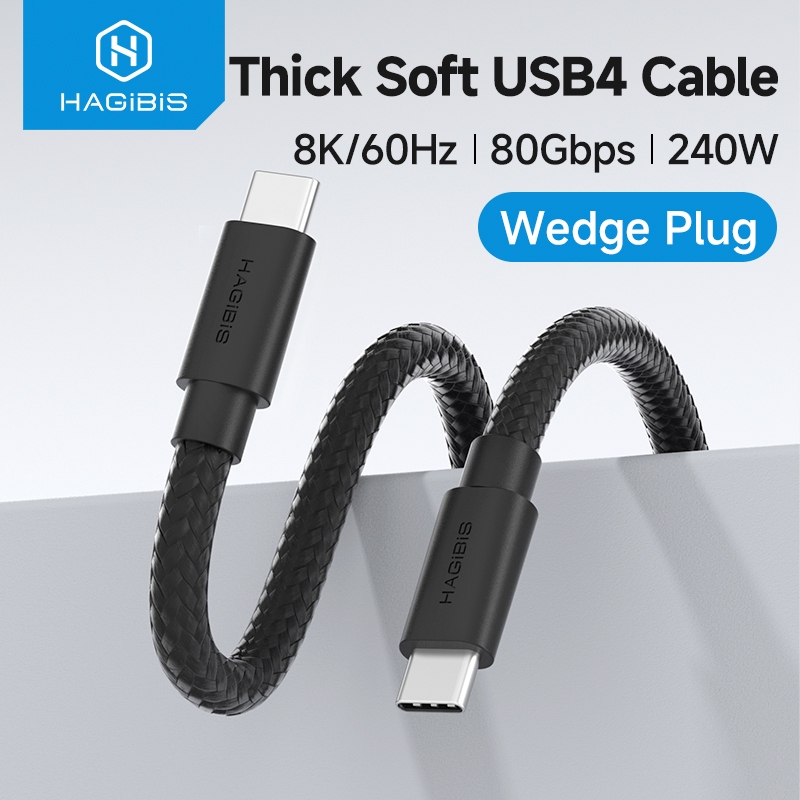Hagibis USB4 Data Cable PD3.1 240W Fast Charging 8K Video Cable 80Gbps ...