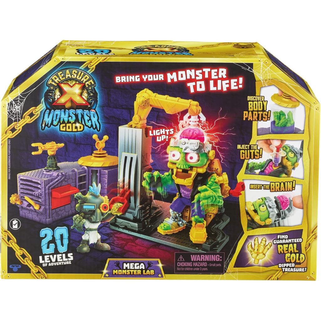 Treasure X Monster Gold Glow in The Dark Mega Monster Lab, ผจญภัย 20 ...